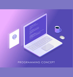 Software development banner Royalty Free Vector Image