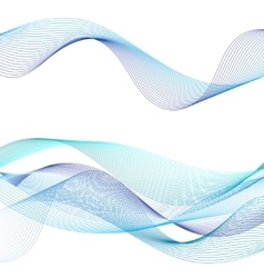 Marine seamless pattern with stylized blue waves Vector Image