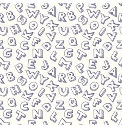 Random letters seamless pattern Royalty Free Vector Image