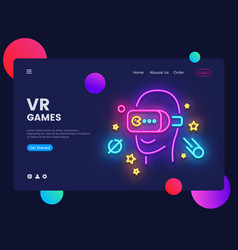 Gamer website concept banner design Royalty Free Vector