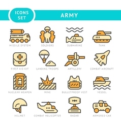 Location icons military style Royalty Free Vector Image