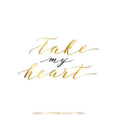 Joy love peace believe christmas gold text Vector Image