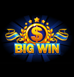 Big win lottery casino isolated on transparent Vector Image
