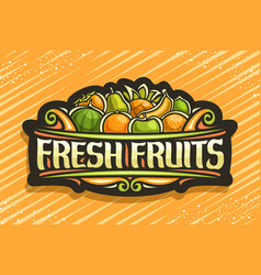 Logo for fresh fruits Royalty Free Vector Image