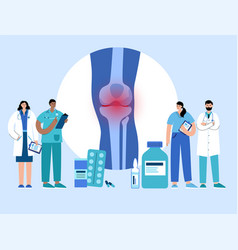 Osteoarthritis knee poster Royalty Free Vector Image
