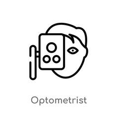 Outline computer vision icon isolated black Vector Image