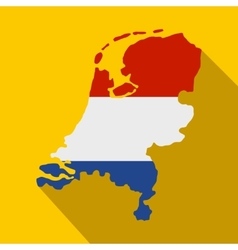 Map with national flag Royalty Free Vector Image