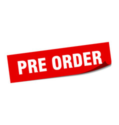 Pre-order now label or sticker Royalty Free Vector Image