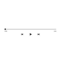 Video or music player interface with loading Vector Image