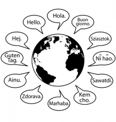 38 ways to say hello Royalty Free Vector Image