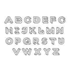 Tracing letters english alphabet writing Vector Image