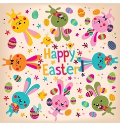 Feliz pascua happy easter in spanish greeting card