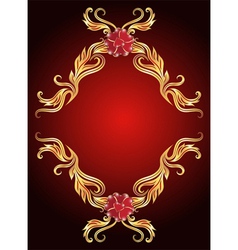Golden vine ornament Royalty Free Vector Image
