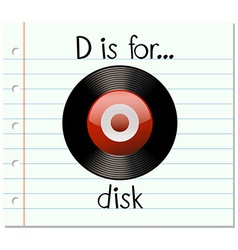 Flashcard letter d is for dance Royalty Free Vector Image