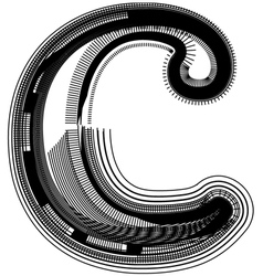 Colorful font - letter c Royalty Free Vector Image