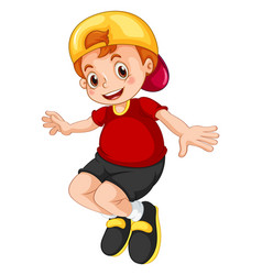 Cute boy on his way to school Royalty Free Vector Image