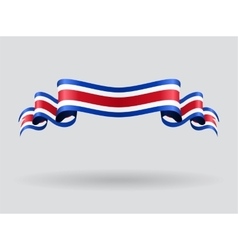 Costa rican flag wavy abstract background Vector Image