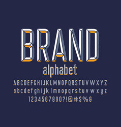 Chisel font Royalty Free Vector Image - VectorStock