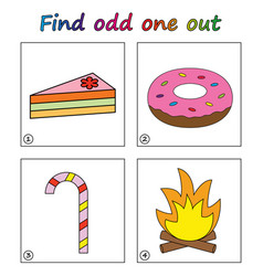 Find mismatched picture game Royalty Free Vector Image