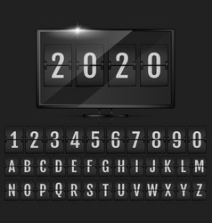 Countdown clock flip counter digital timer Vector Image