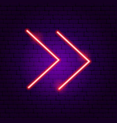 Triangle arrow neon sign Royalty Free Vector Image