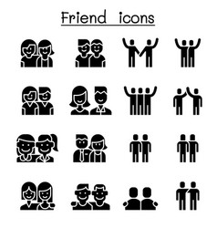 Friendship icon set Royalty Free Vector Image - VectorStock
