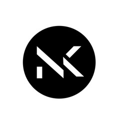 Initial letter nk logo design template creative Vector Image