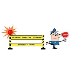 Police traffic stop cartoon Royalty Free Vector Image