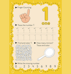 Children educational cards with numbers Royalty Free Vector