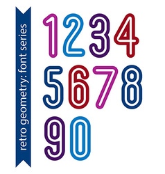 Basic numbers cartoon characters set Royalty Free Vector