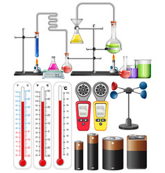 Science lab tools set Royalty Free Vector Image