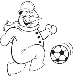 Cartoon santa snowman Royalty Free Vector Image
