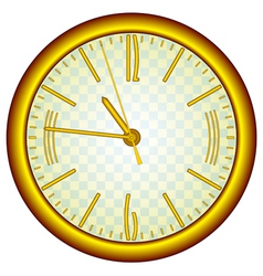 Gold clock icon Royalty Free Vector Image - VectorStock