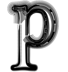 Colorful font letter p Royalty Free Vector Image