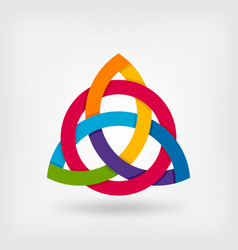 Triquetra symbol with gradients Royalty Free Vector Image
