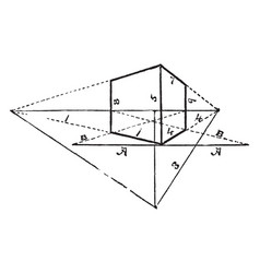 Two point perspective line drawing study art Vector Image