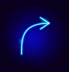 Triangle arrow neon sign Royalty Free Vector Image