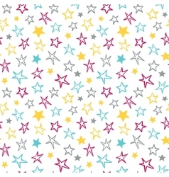 Seamless pattern with colorful stars Royalty Free Vector