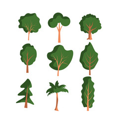 Trees set Royalty Free Vector Image - VectorStock