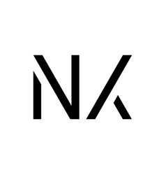 Initial letter nk logo design template creative Vector Image