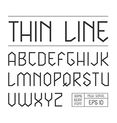 Line geometric font design abstract modern Vector Image