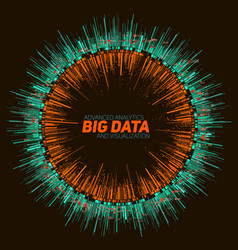 Big data round visualization Royalty Free Vector Image
