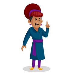 King akbar cartoon character Royalty Free Vector Image
