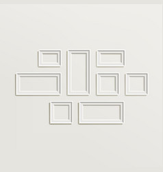 Realistic photo frame set square a3 a4 Royalty Free Vector