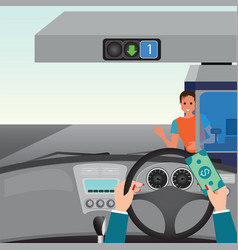 Driving car safety concept Royalty Free Vector Image