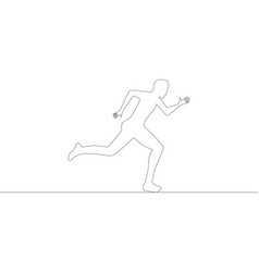 Stickman cartoon of fast running man Royalty Free Vector