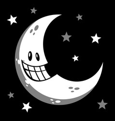 Smiling moon and star cartoon characters Vector Image