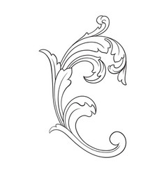 Baroque shield drawing Royalty Free Vector Image