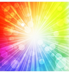 Shine rainbow background with stars Royalty Free Vector