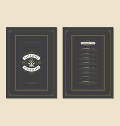 Vintage restaurant menu template layered Vector Image